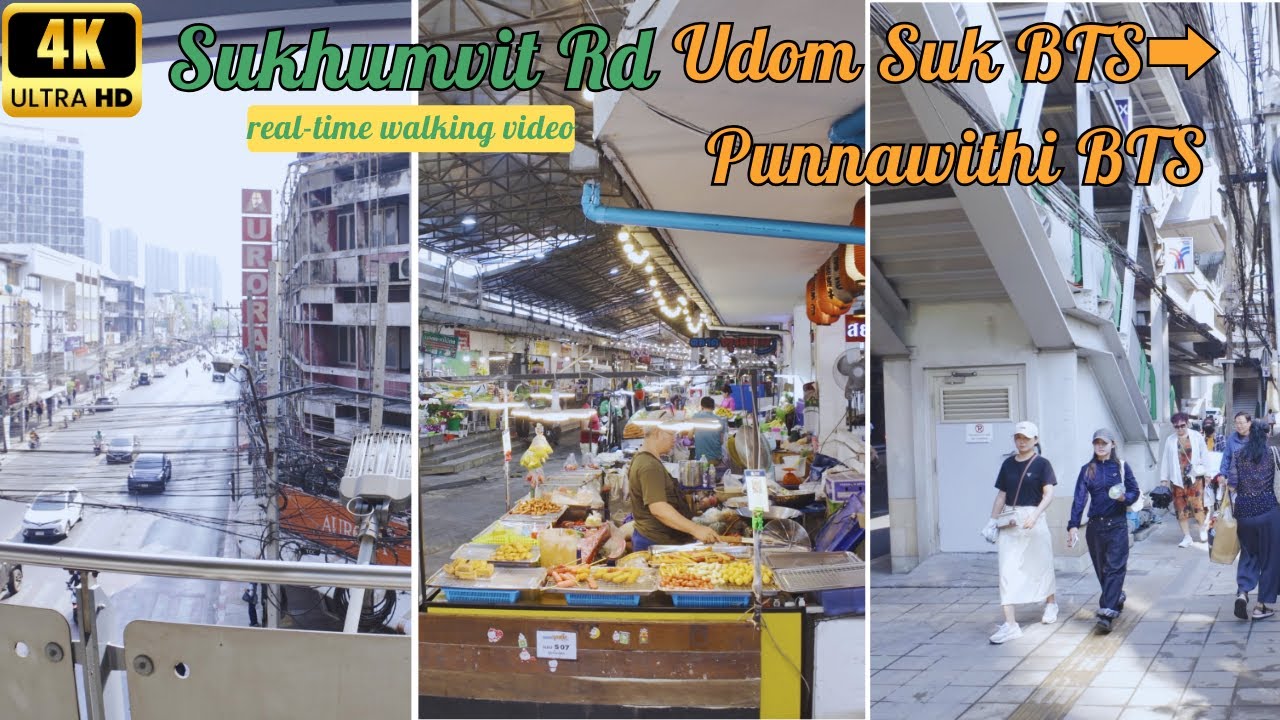 Udom Suk ️ Punnawithi | SUKHUMVIT ROAD | BANGKOK WALK tour 🇹🇭 [4K HDR] - YouTube