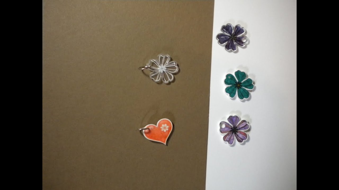 Shrink Plastic Charms Using Stampin' Up! Stamps - YouTube
