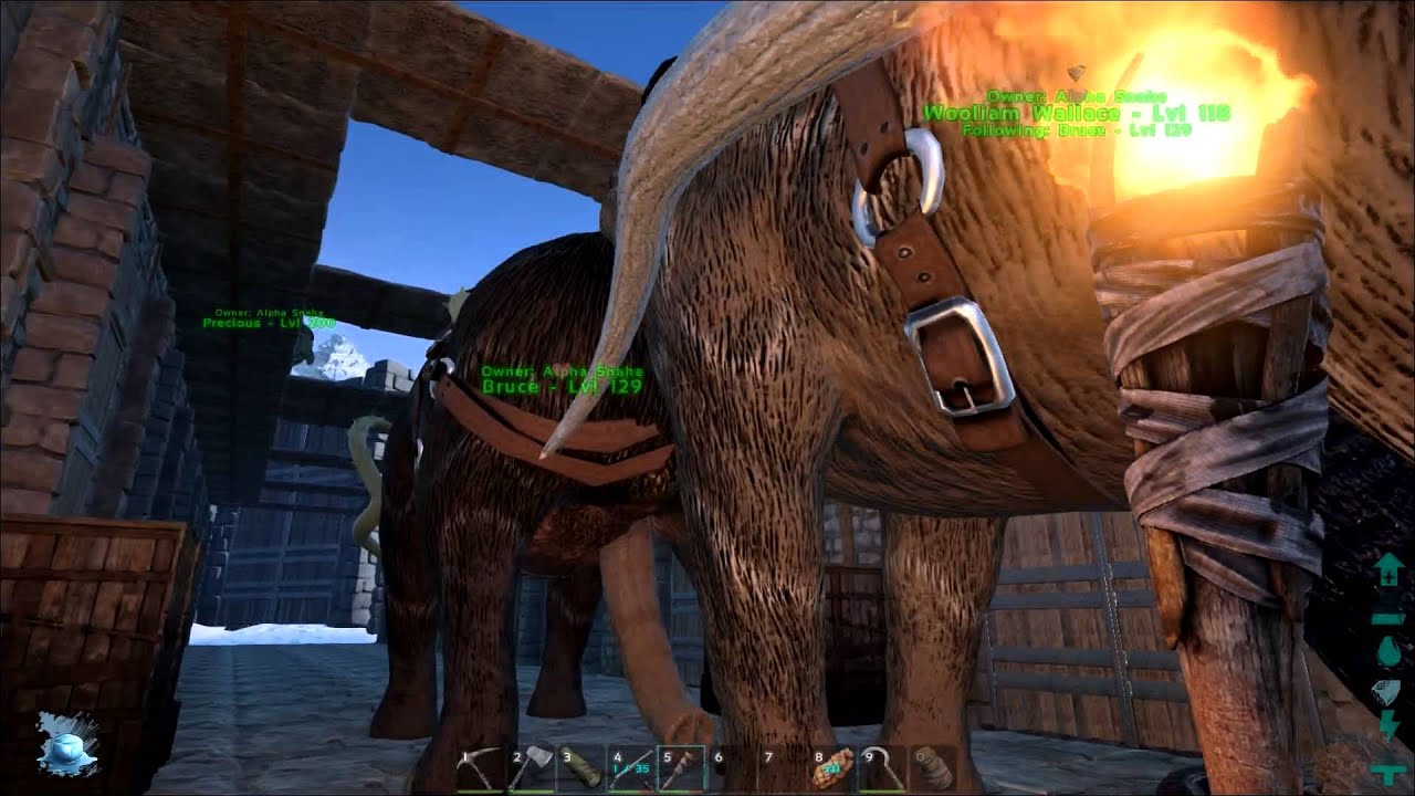 Ark: Survival Evolved Part 24 The Dino Barn Construction!!! - YouTube