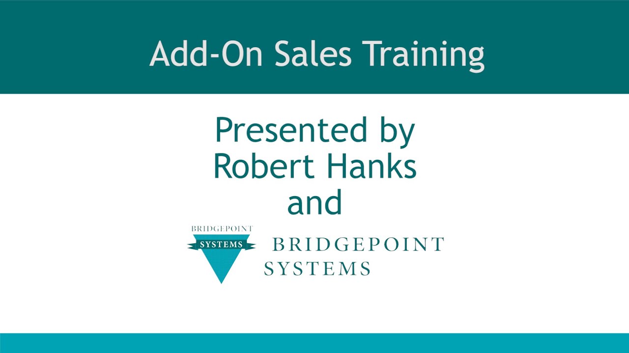Add On Sales - Section 1 - Introduction - YouTube