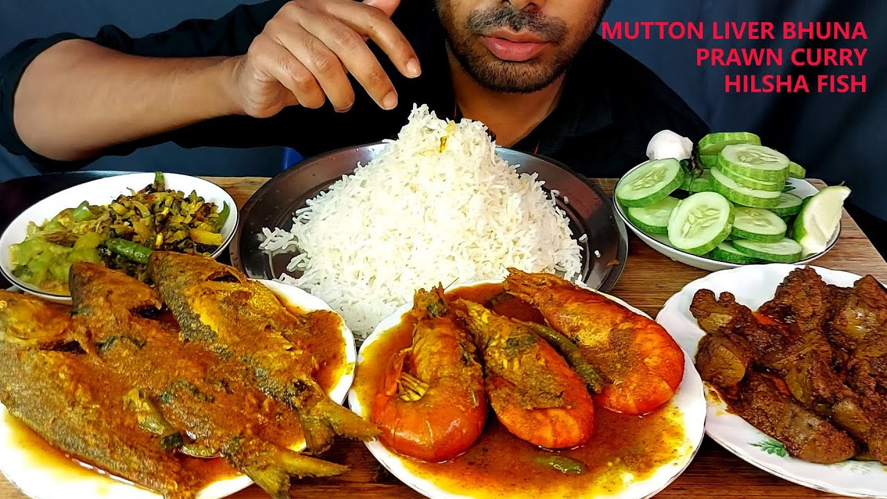 very big tiger prawn masala small hilsha fish curry mutton lover bhuna ...