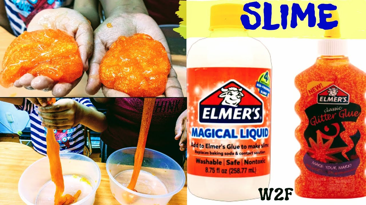 How to make SLIME with Elmer's Magic Liquid/Kids make SLIME at home/Fun ...