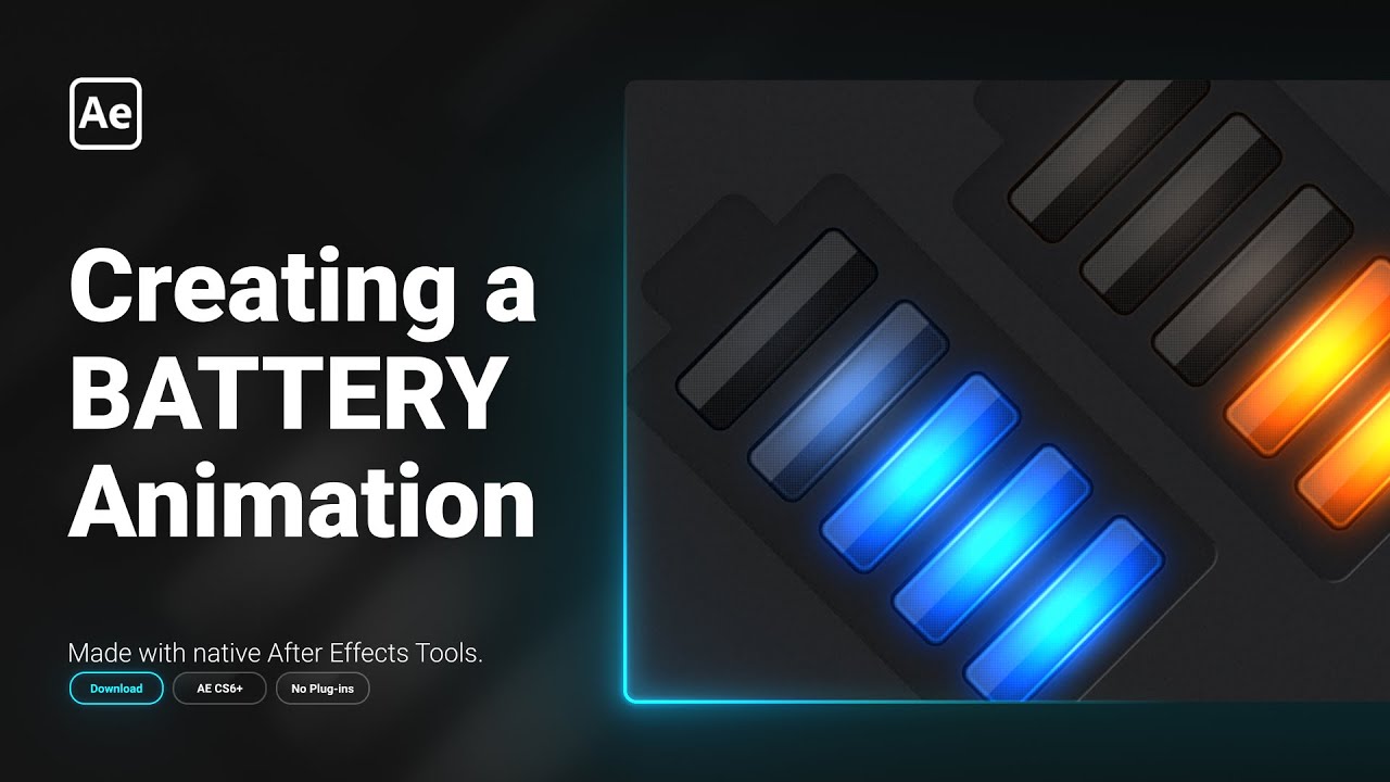 After Effects Tutorial - Battery Charge Animation (FREE Project) - YouTube