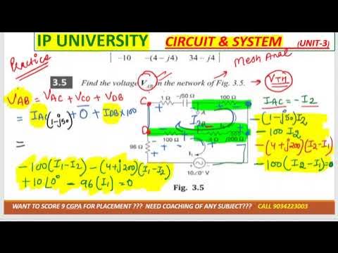 practice problem of thevenin theorem & mesh analysis in ac circuit unit-3 ipu btech cse 2nd year ...