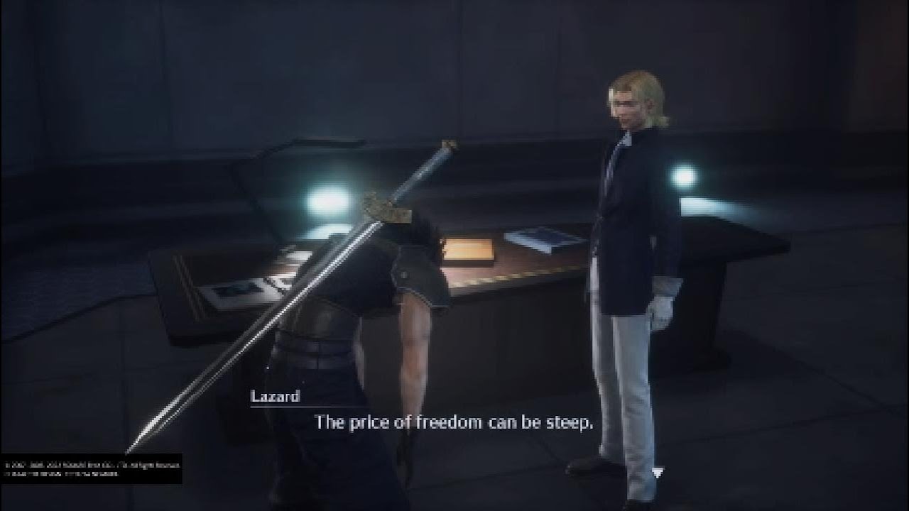 Director Lazard saying Zacks Line scene. Crisis Core Final Fantasy 7 ...