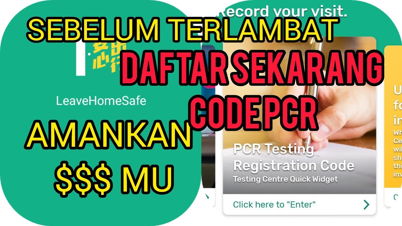 HOW TO REGISTER PCR TESTING REGISTRATION CODE LEAVE HOME SAFE - YouTube