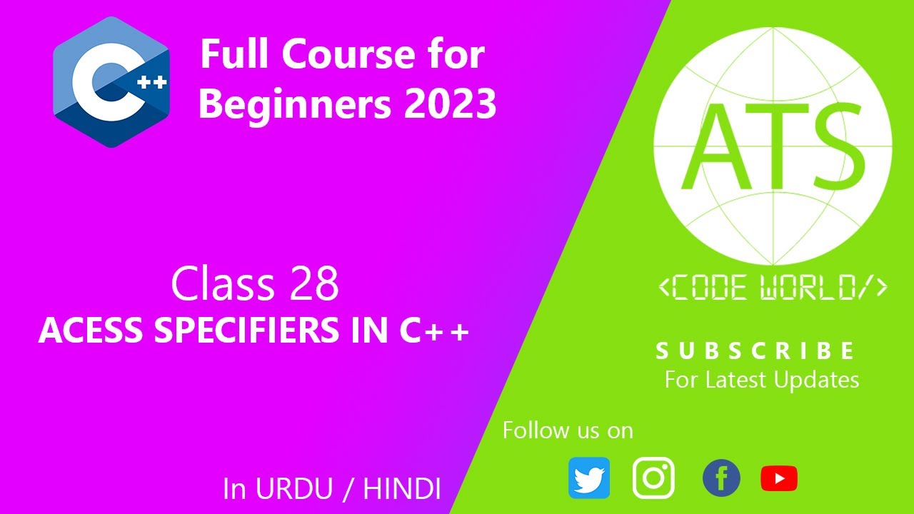 Access Specifiers In C C Tutorials For Beginners 2023 In Urdu
