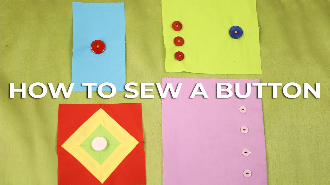 How to Sew a Button by hand (2-hole, 4-hole, shank) or with sewing ...