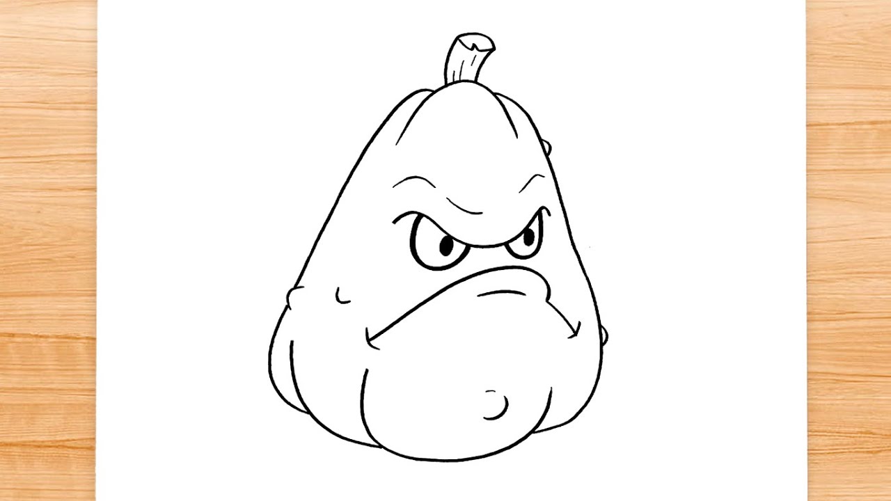 How to draw Squash from Plants vs Zombies - YouTube