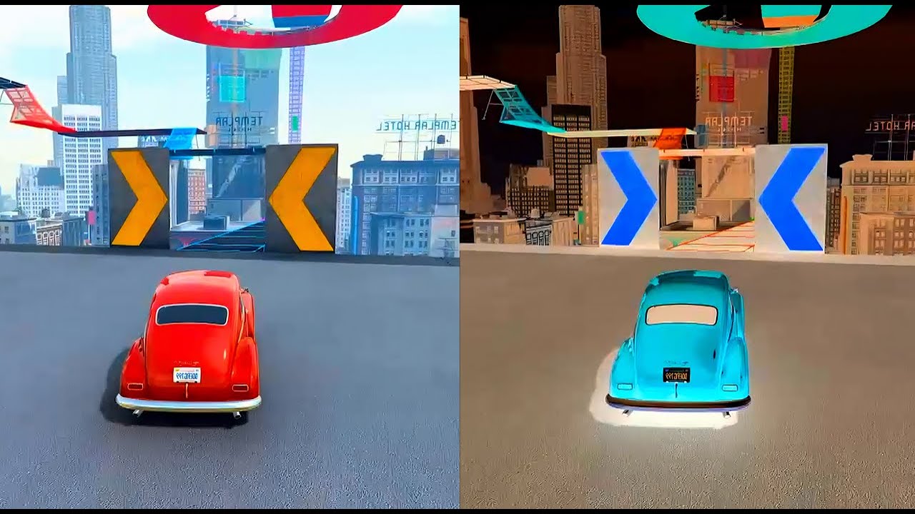 GTA 5 Parkour Challenge | Normal Colors Vs Inverted Colors! - YouTube