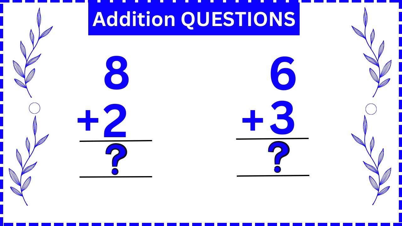 Addition Sums Upto 10 | Sums of Addition | Kindergarten Math Quiz ...