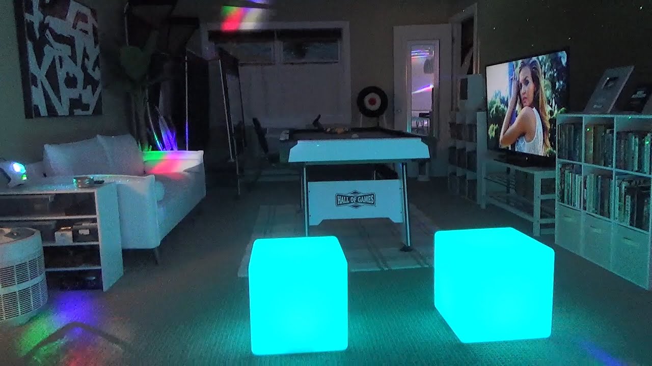 16 INCH CORDLESS LED CUBE CHAIR LIGHTS LED CUBE SEAT COLOR CHANGING ...