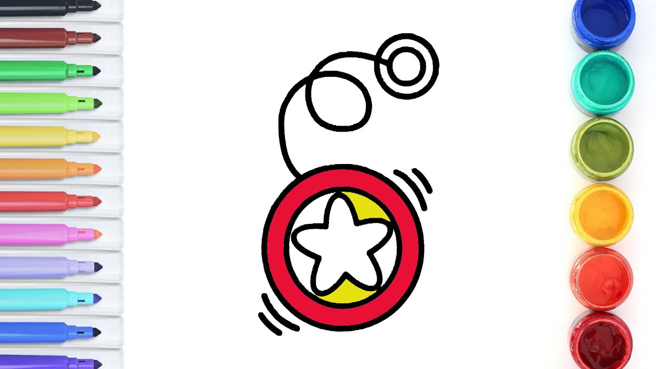 How to draw a yoyo | Yoyoni qanday chizish mumkin | Tutorial on how to ...