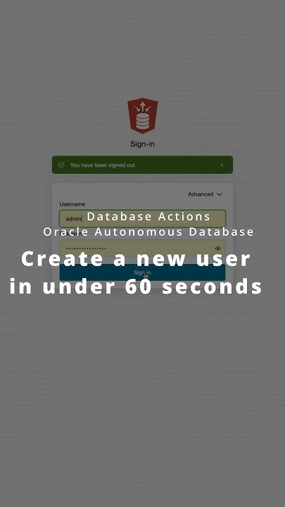 A short video on creating a new user in your Oracle Autonomous Database, using Database Actions ...