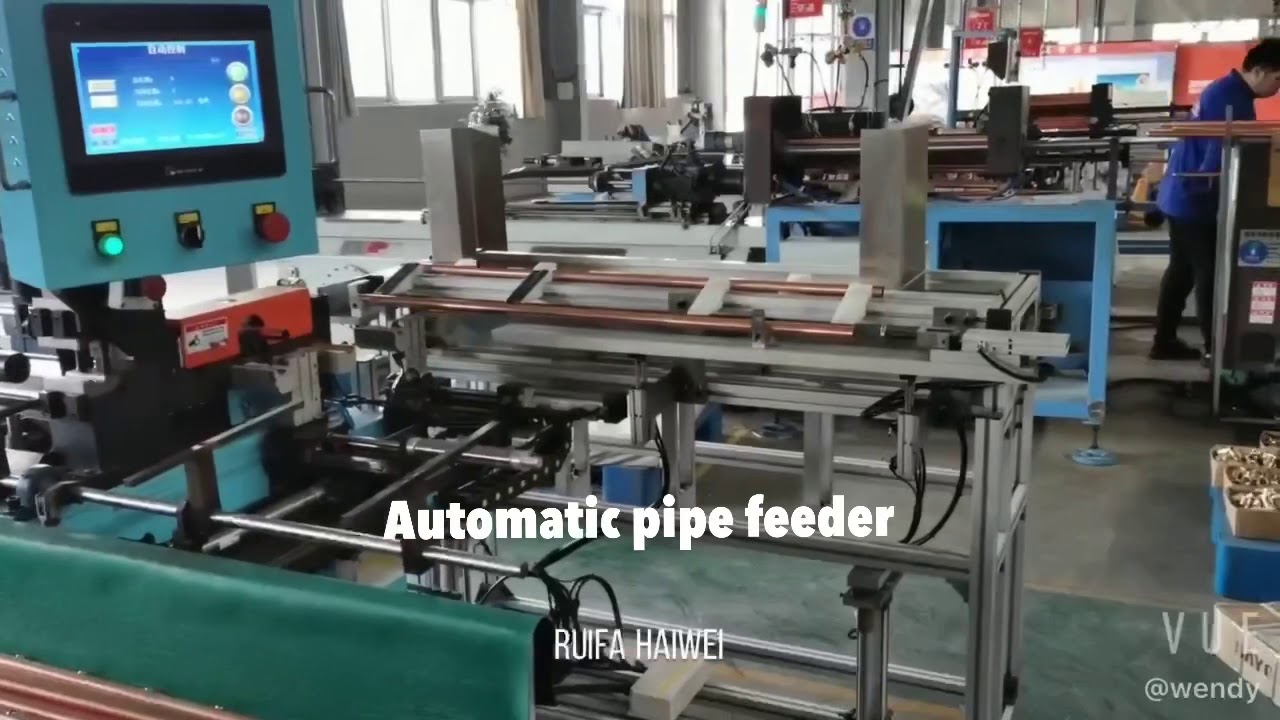Automatic pipe feeder +punching - YouTube