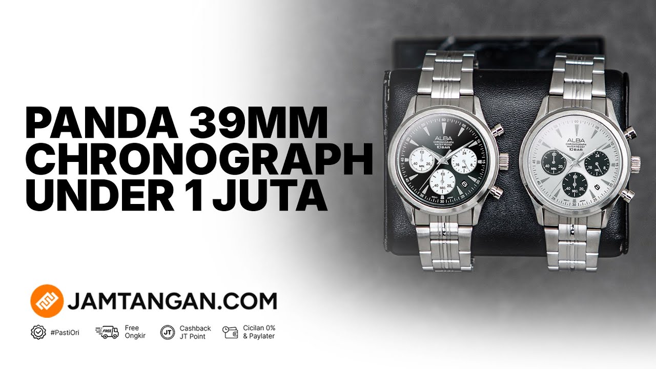 JAM TANGAN PANDA CHRONOGRAPH DIAMETER 39MM DI BAWAH 1 JUTA! Alba ...