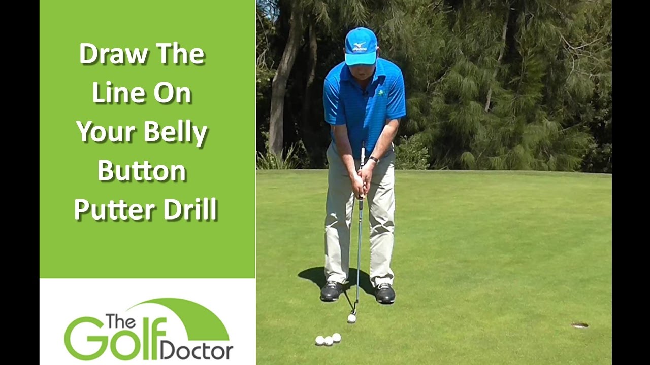 Draw The Line On Your Belly Button Putting Drill - YouTube