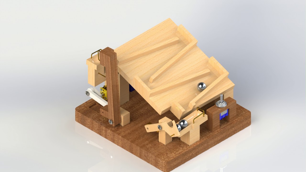 Marble Machine - Simple lifting arm - YouTube