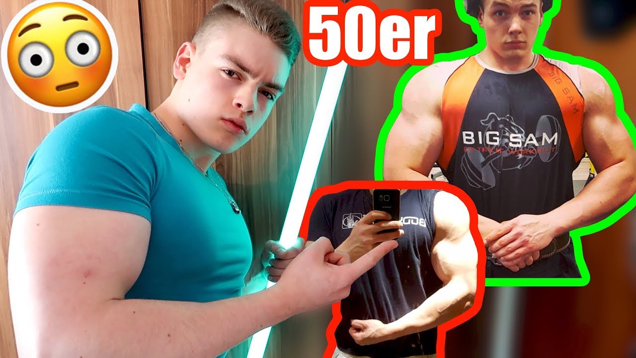 50er Oberarm mit 18 - REAKTION AUF JUGENDLICHE BODYBUILDER - YouTube