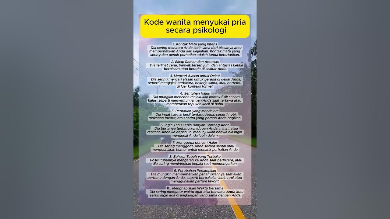 Kode wanita menyukai pria secara psikologi - YouTube