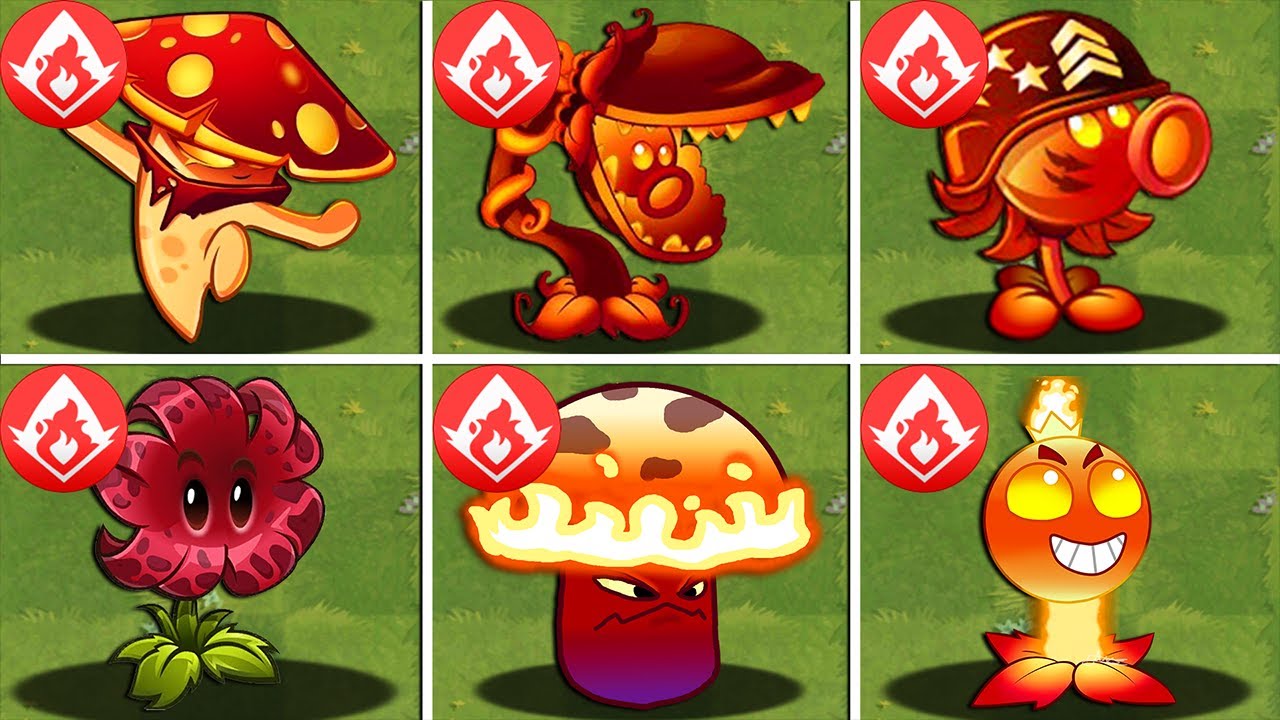 Plants vs Zombies 2 mod Final Boss - Every FIREs Plants LEVEL 999999 vs ...