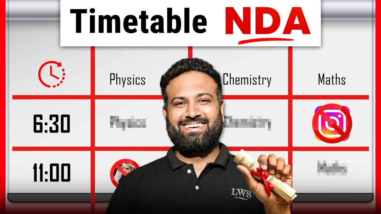Best Study Time Table for NDA 2026 🔥 | NDA With Schooling (11th and ...