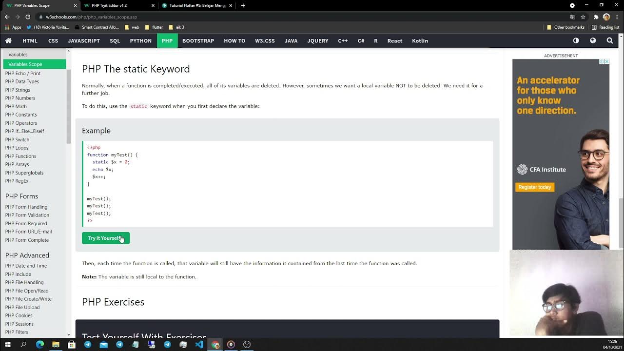 Learning PHP with w3schools | part 2 - YouTube