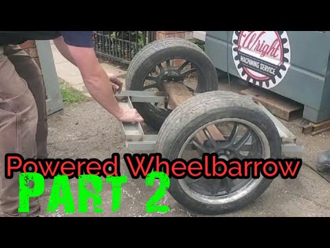 Motorized Wheelbarrow Build powered part 2 - YouTube