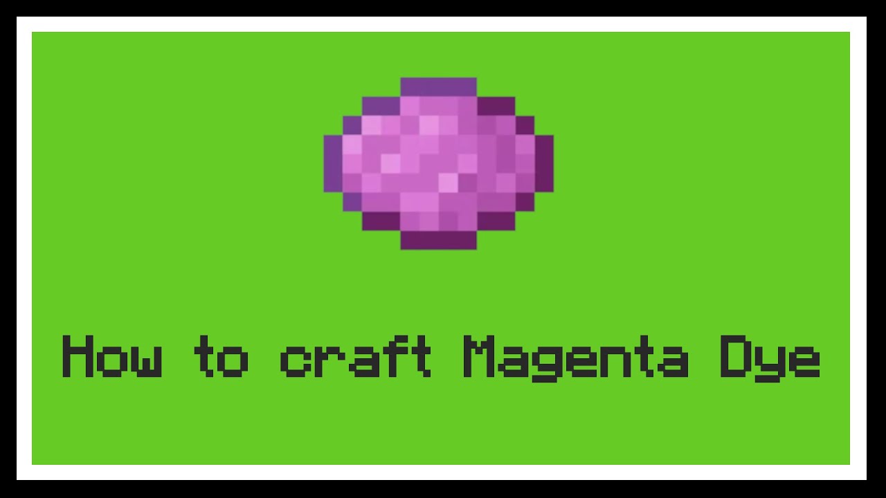 How to craft a Magenta Dye | Minecraft 1.20.1 | (Beginners Guide) - YouTube