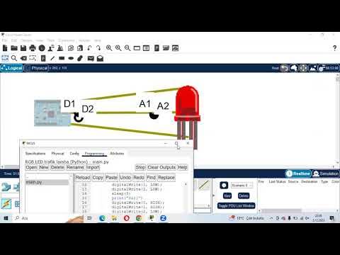 Cisco Packet Tracer Mikrodenetleyici Kart Python RGB LED Trafik Lambası ...