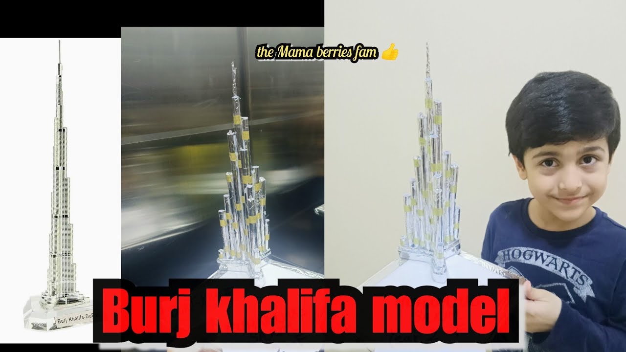 Burj khalifa project\ model |How To Make A Burj Khalifa Out Of Paper ...