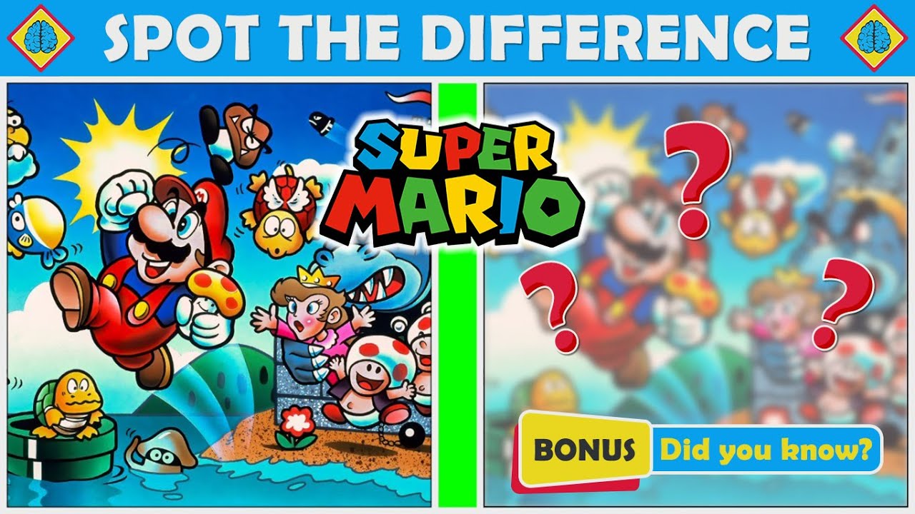 Spot The Difference | SUPER MARIO | Find the Difference - YouTube