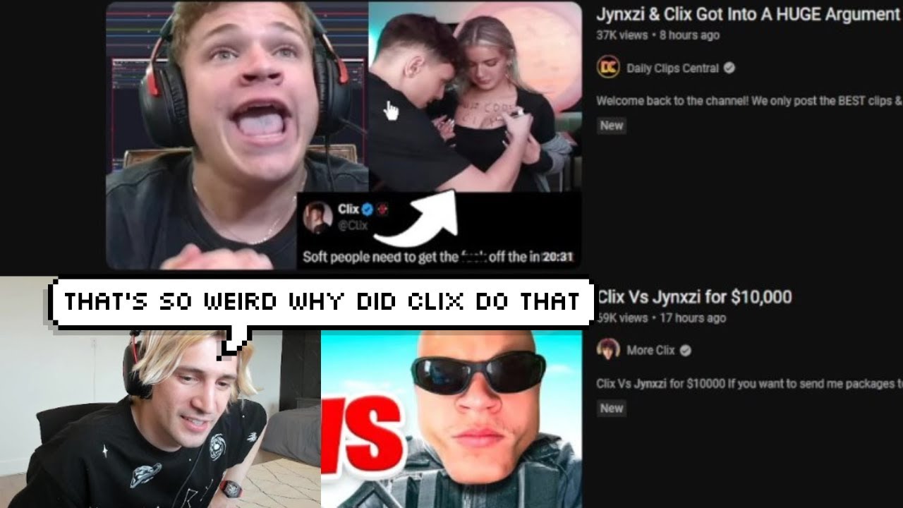 xQc reacts to Jynxzi & Clix Drama about his Girlfriend - YouTube