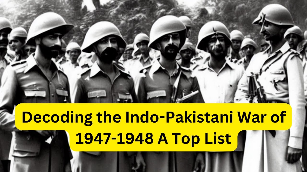 decoding the indo-pakistaniWarr of 1947 1948 a top list | indo-pak war ...