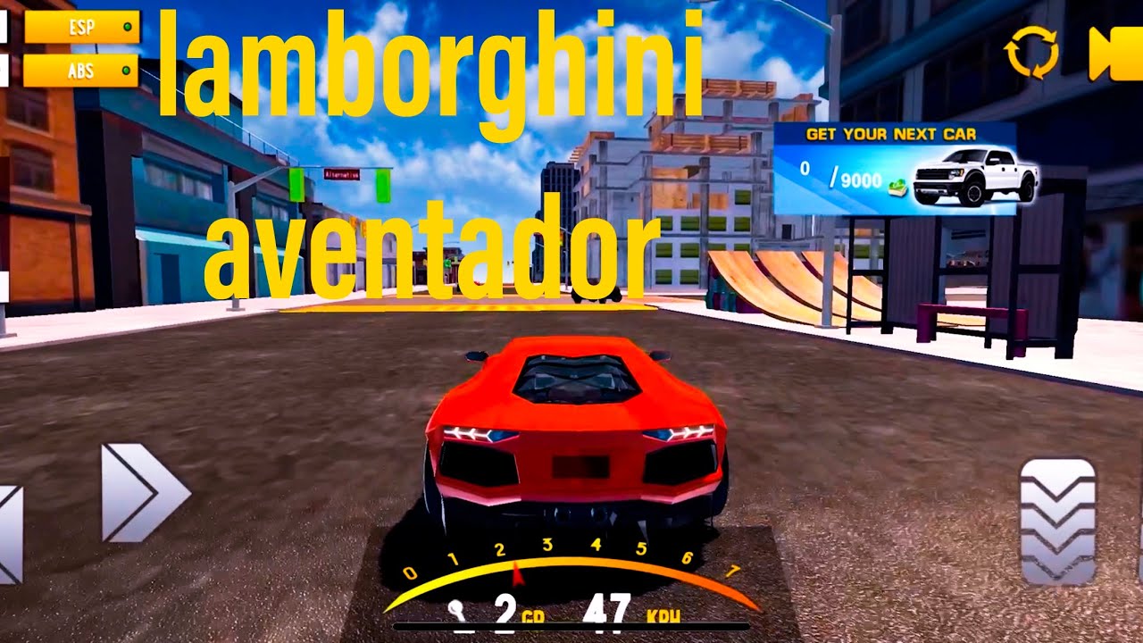 lamborghini aventador || car driving simulator || race game play - YouTube