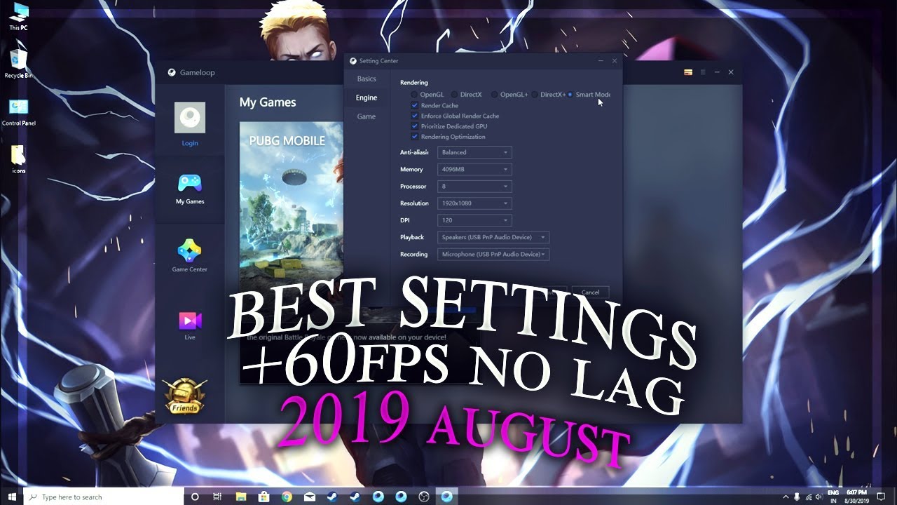 best pubg emulator settings for +60fps 2022, both low-high end pc - YouTube