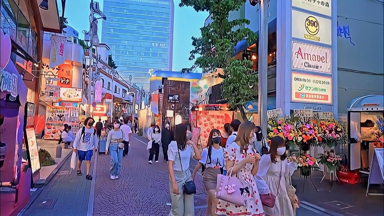 Tokyo Evening Time Cute Japanese Girls - YouTube