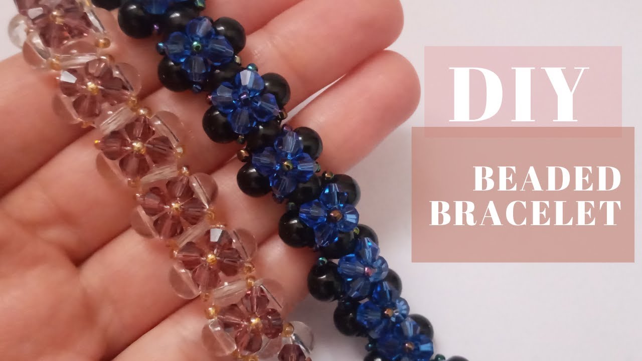 Easy to make bicone bracelet/Beaded crystal bracelet tutorial - YouTube