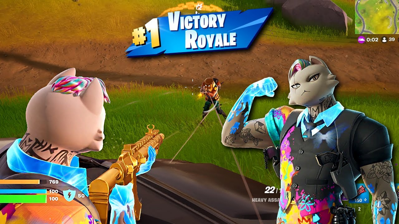 Fortnite Meowdas Skin Gameplay Wins | Zero Build Gameplay (Fortnite OG ...