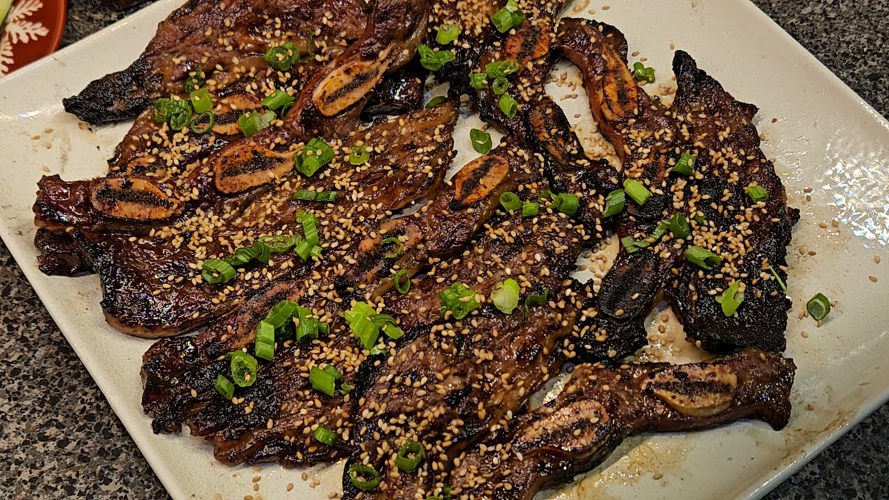 Beef Short Ribs | Korean Style | Charcoal Hibachi Grill - YouTube