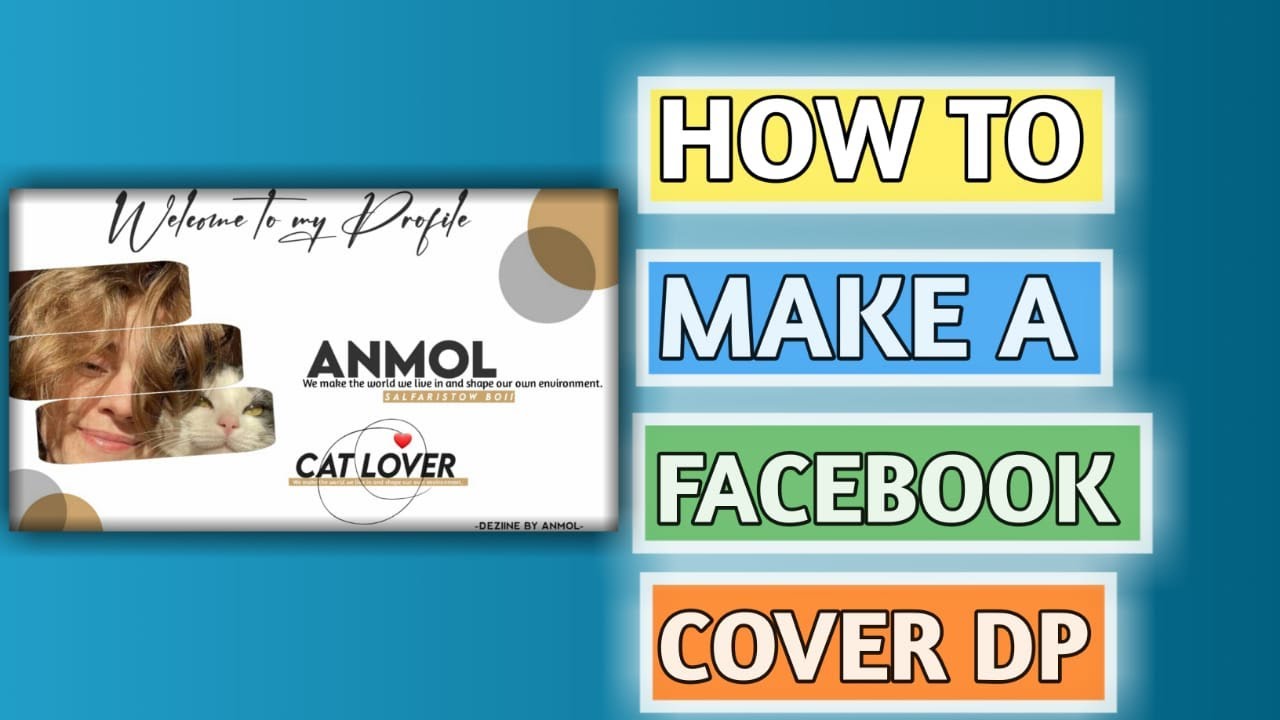 How to make facebook cover dp | facebook cover photo design - YouTube