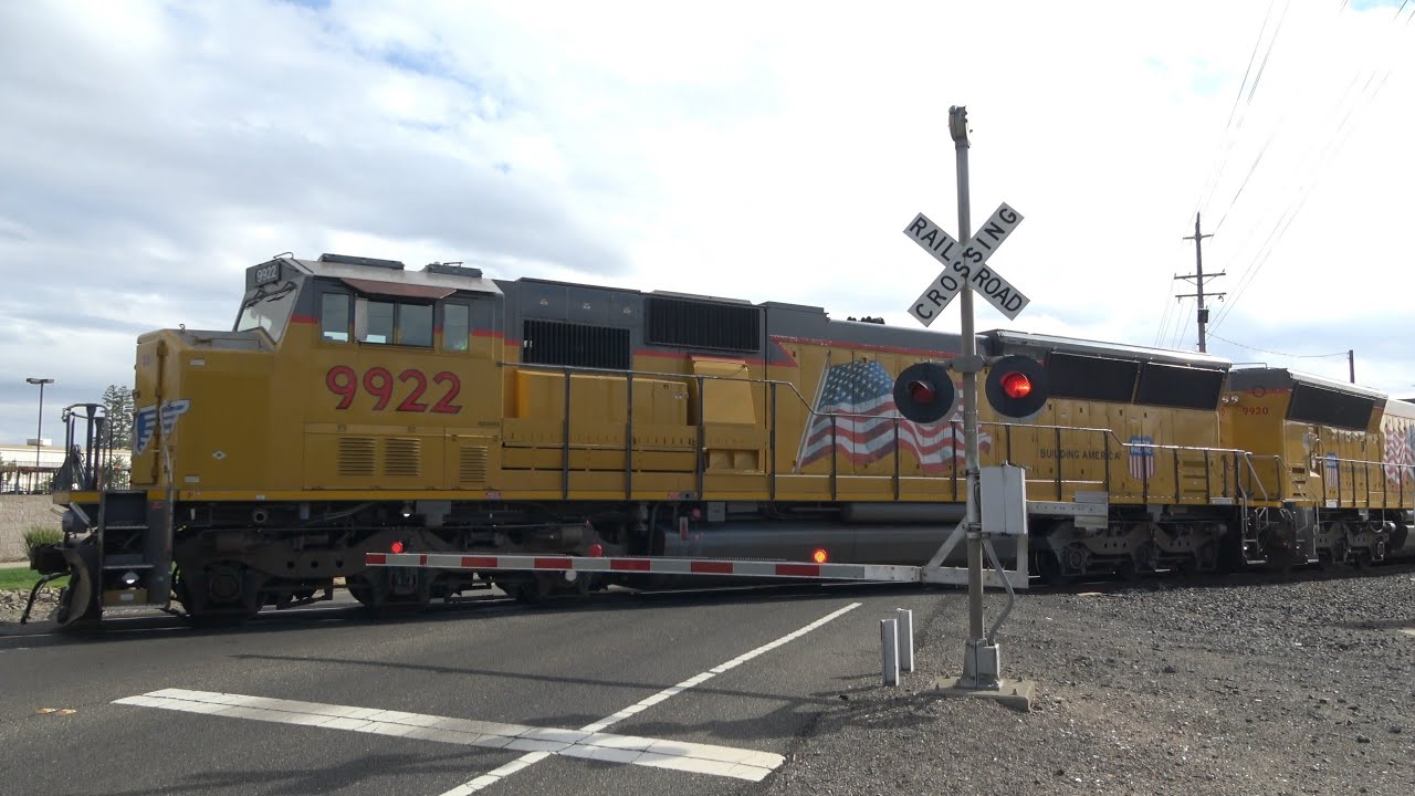 UP 9920 Rocklin Rocket Local Power Back To Train - Industrial Ave. Railroad Crossing, Roseville ...