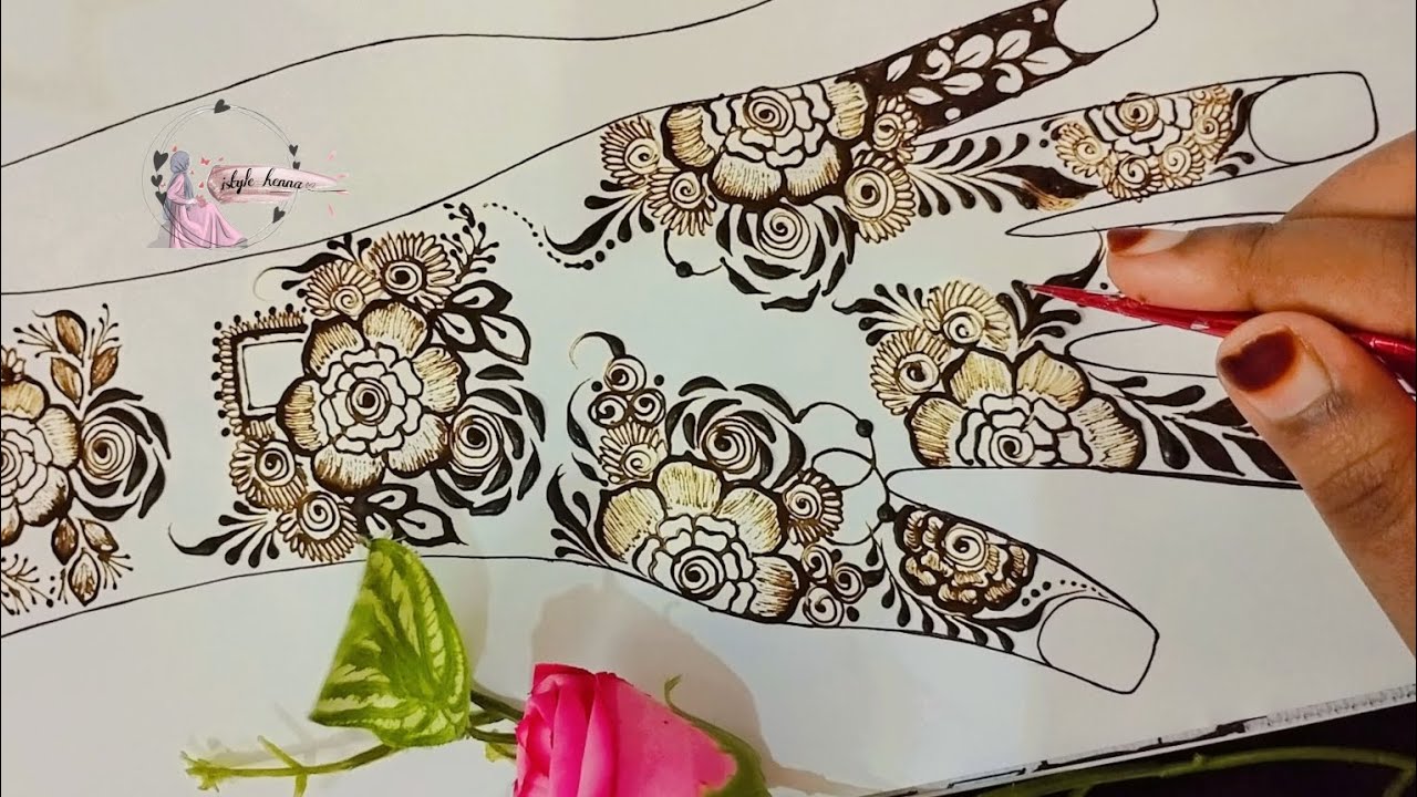 Beautiful Arabic Style Khafif Design || Arabic Bridal Mahendi Design 💕 ...
