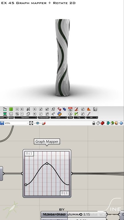 Grasshopper - EX 45 - Graph mapper + Rotate 2D - YouTube