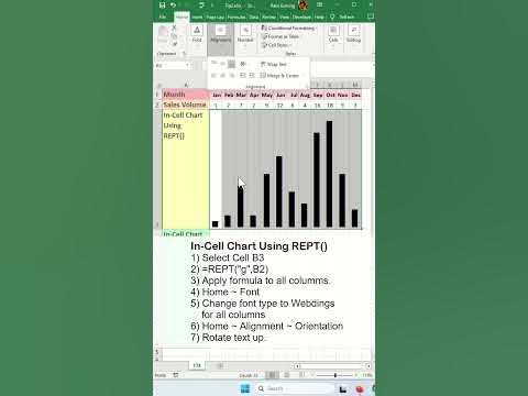 Vertical In-Cell Bar Chart - Excel Tips and Tricks - YouTube