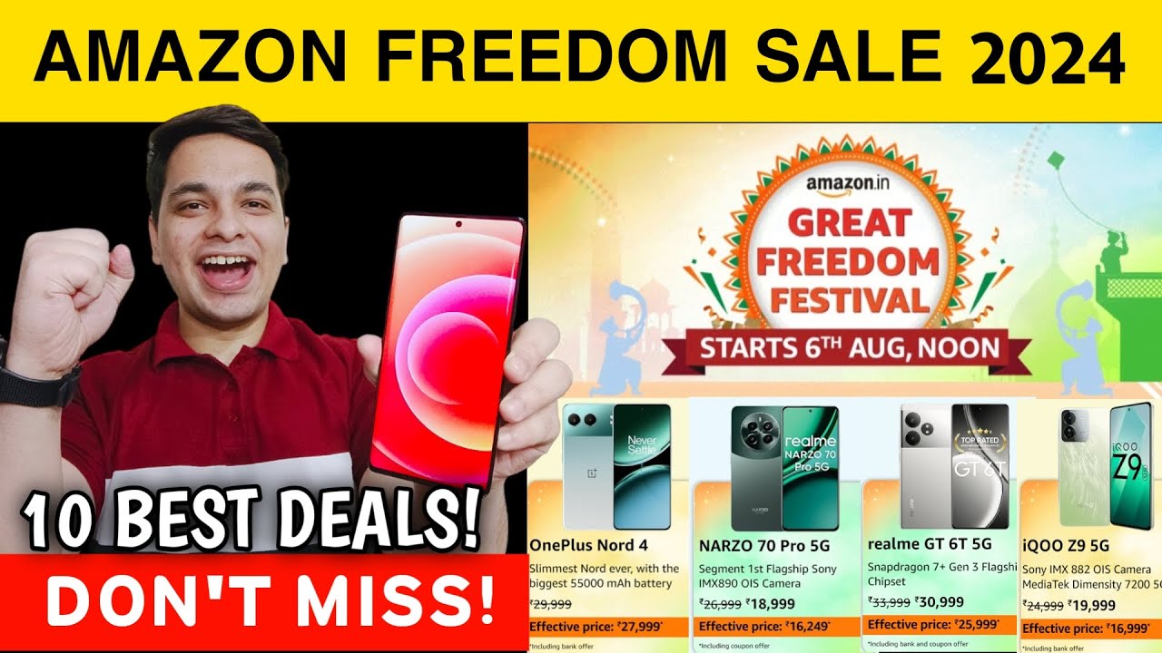 Amazon Great Freedom Festival Sale 2024 - 10 Best Smartphone Deals ...