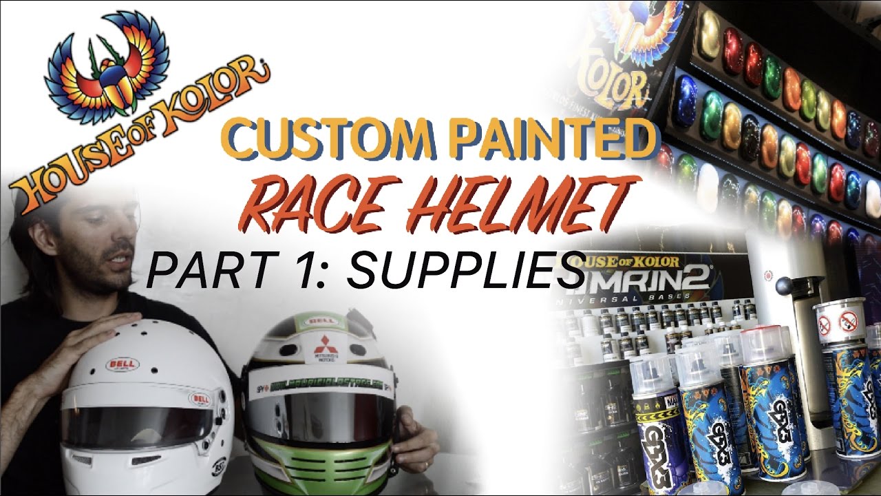 Custom Painted Race Helmet Series: Part 1 Supplies - YouTube
