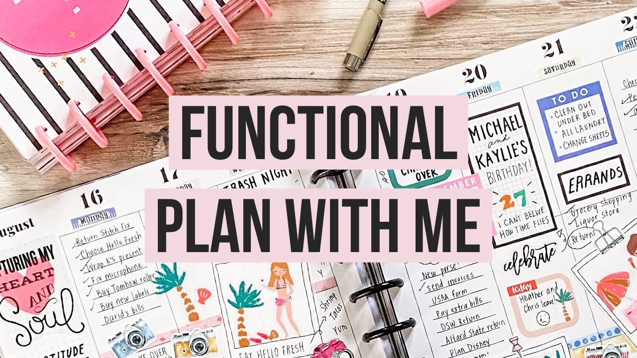 Functional Plan With Me | After the Pen in my Big Happy Planner | How I ...
