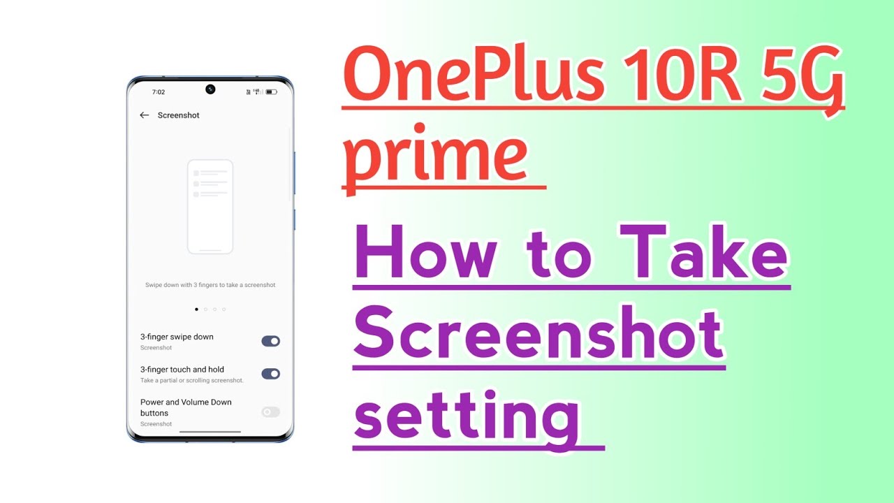 OnePlus 10R 5G Prime How to Take screenshot setting - YouTube