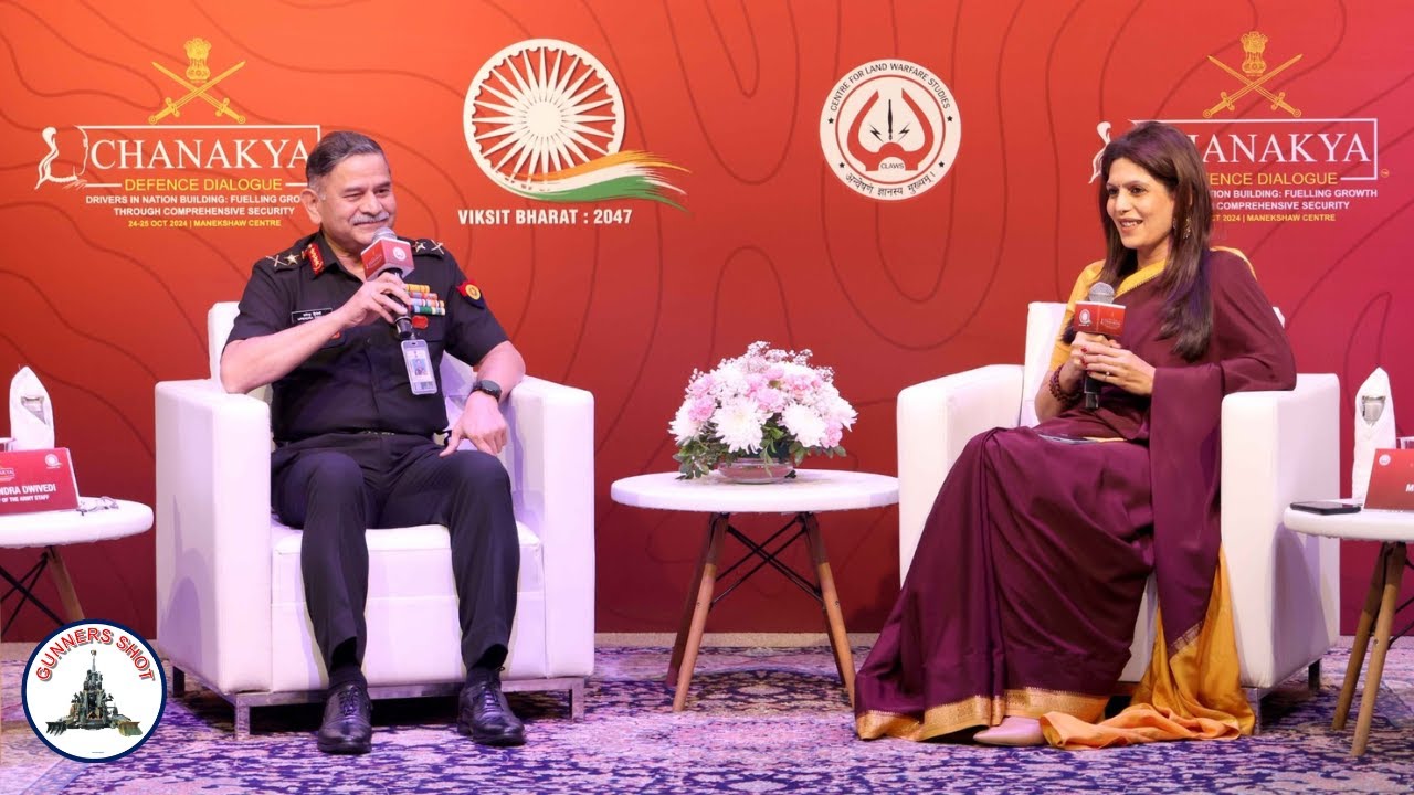 CHANAKYA DEFENCE DIALOGUES / FIRESIDE CHAT / COAS AND MISS PALKI SHARMA ...